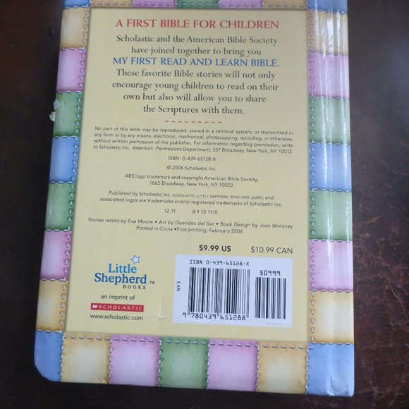 Scholastic | Accessories | My First Read And Learn Bible Board Book ...